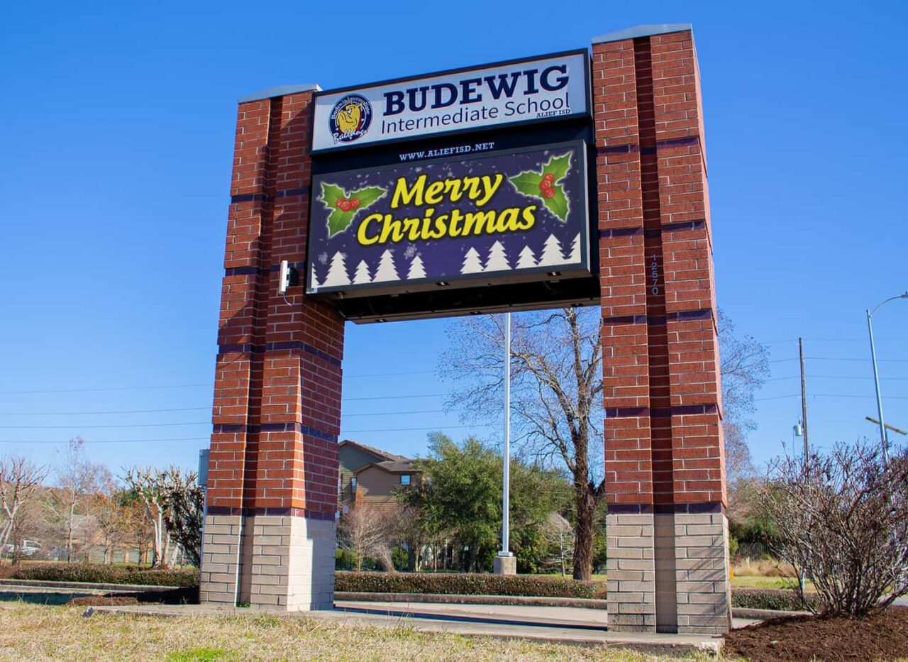 Budewig Intermediate, Alief ISD • LED Partners Digital Displays Sign ...