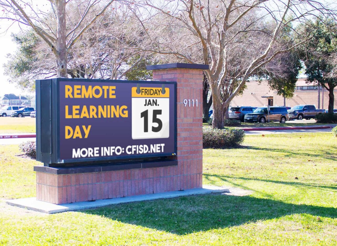 Cook Middle School, Cy-Fair ISD • LED Partners Digital Displays Sign ...