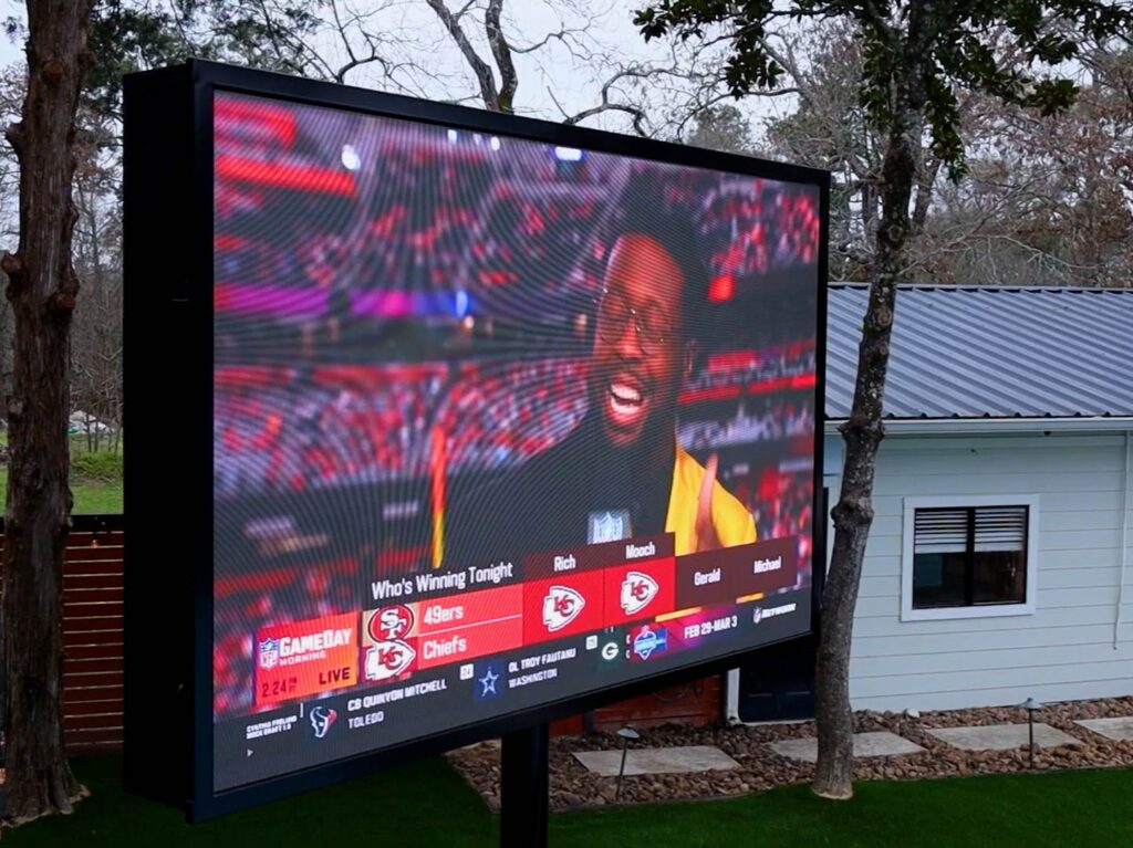 Burger's Hideout Outdoor TV • LED Partners Digital Displays Sign Company